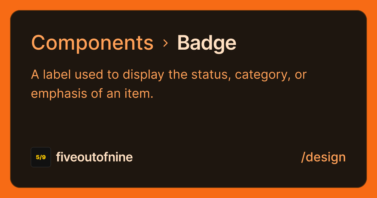 5/9 Design | Badge