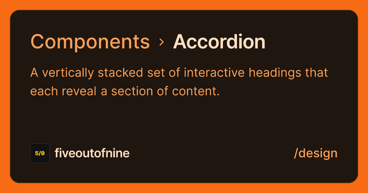 5/9 Design | Accordion